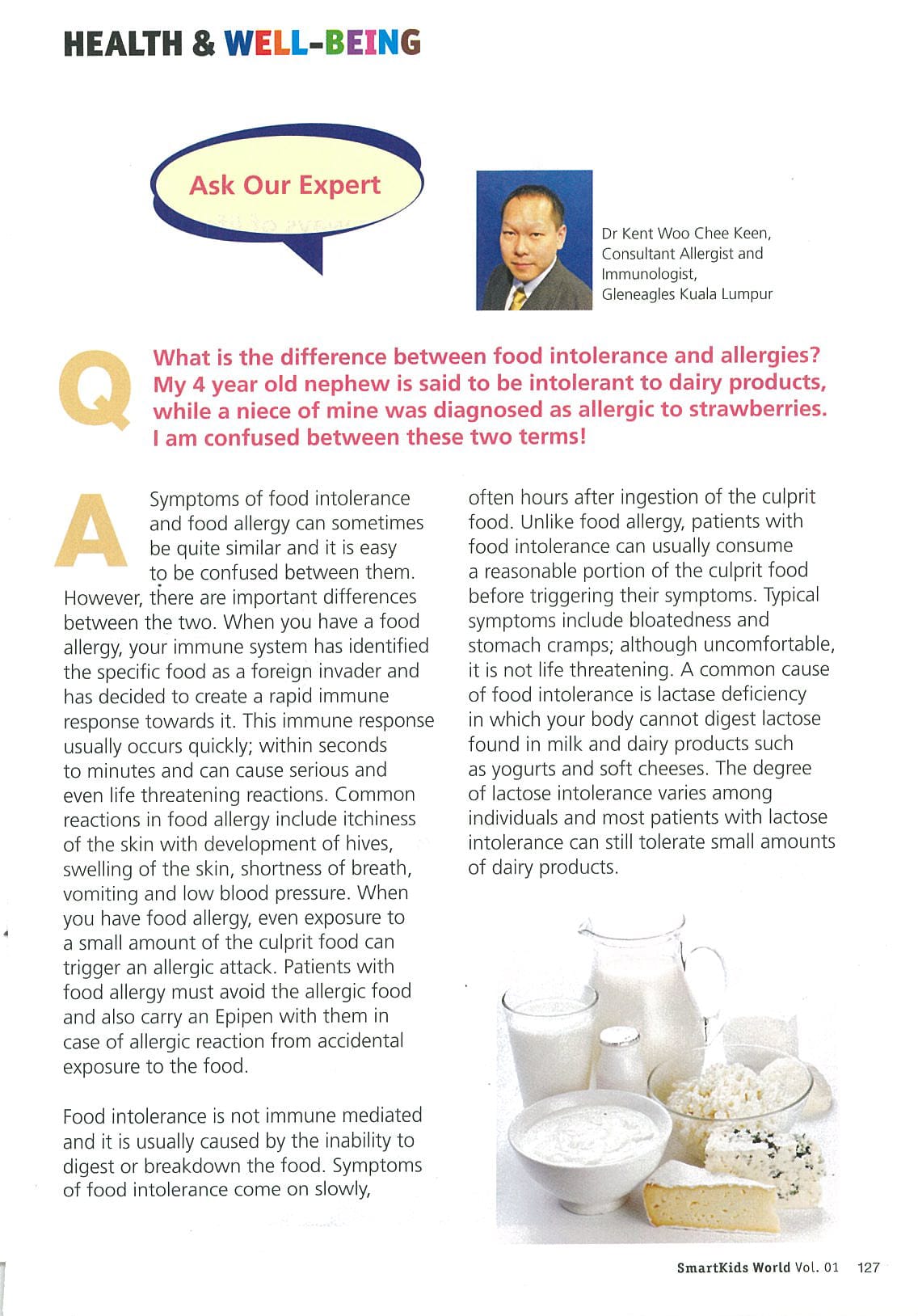 Food allergy or food intolerance? - Dr Kent Woo